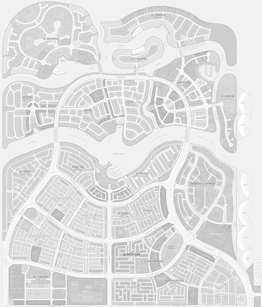 Map navigation and 3D tours in Diyar Al Muharraq